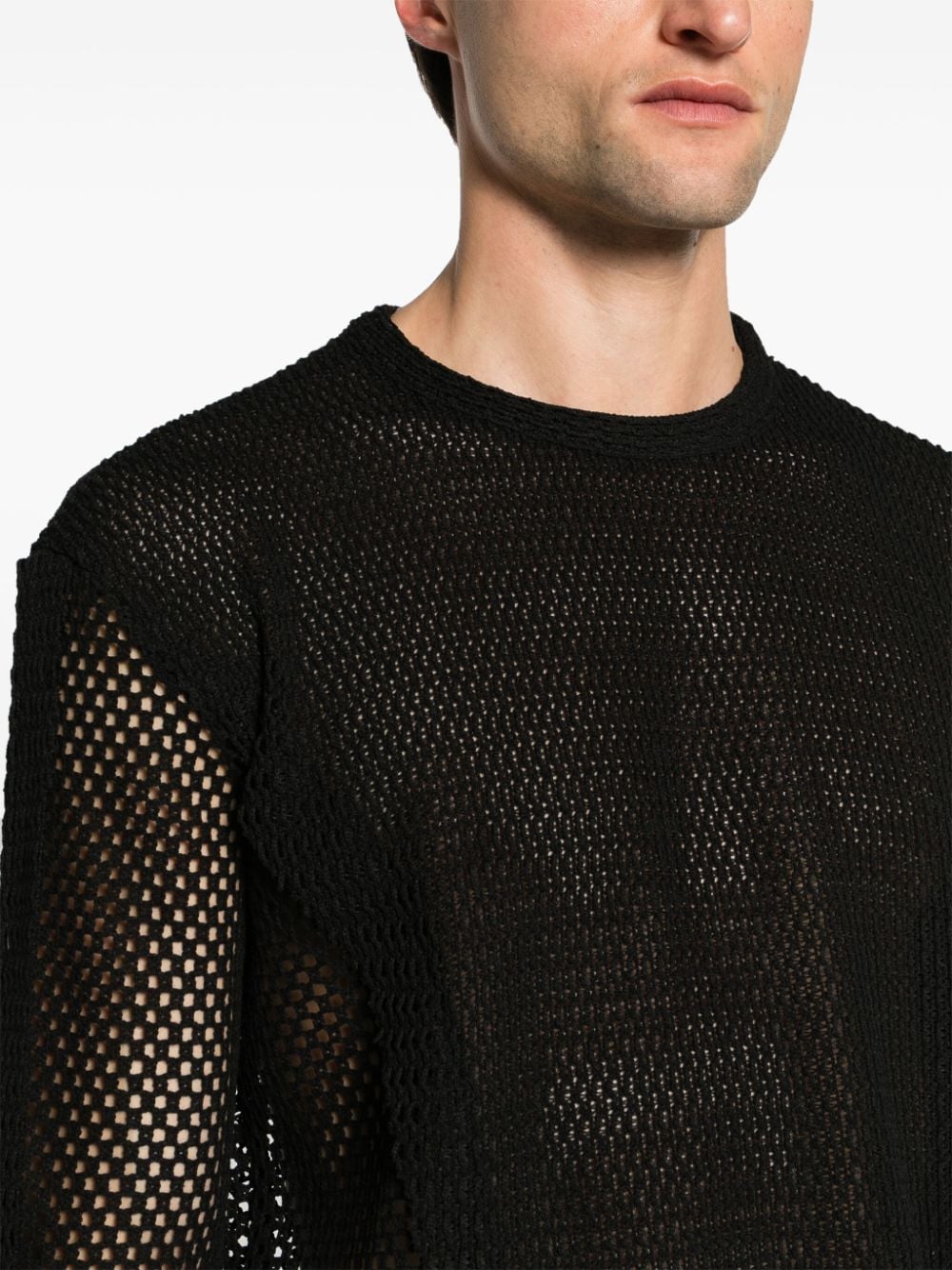Black Dellen open-knit jumper - unisex - ANDERSSON BELL Black Dellen open-knit jumper - unisex - ANDERSSON BELL